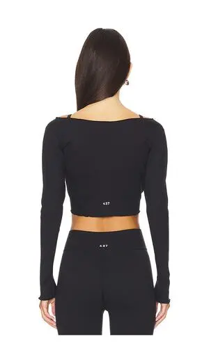 437 The Wrap Top - Black