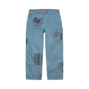 Supreme X Nate Lowman Double Knee Painter Pant - Blue