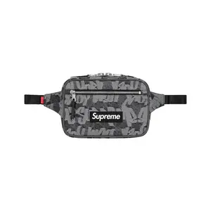 Supreme Fat Tip Jacquard Denim Waist Bag - Black