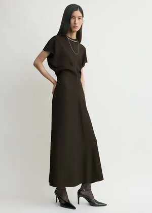 TOTEME Slouch Waist Maxi Dress - Brown