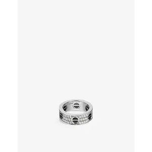 Cartier Love 18ct White-gold, Ceramic And Diamond Ring - White Gold