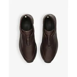 Officine Creative Race Leather Low-top Trainers - Dark Brown