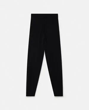 Stella McCartney Mid-rise Tapered Sweatpants - Black