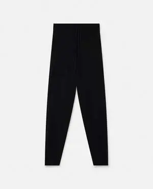 Stella McCartney Mid-rise Tapered Sweatpants - Black