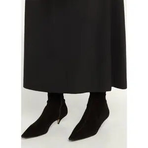 THE ROW Liisa Suede Booties - Moka