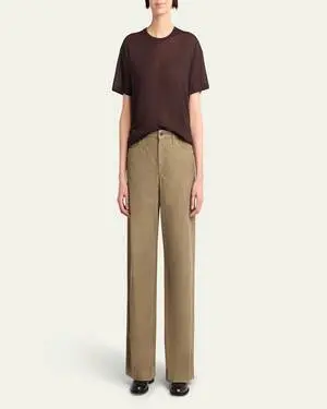 THE ROW Lila Cashmere T-shirt - Brown