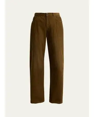 THE ROW Eglitta Corduroy Straight-leg Pants - Cinnamon
