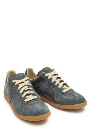 MAISON MARGIELA Replica Panelled Leather Sneakers - Grey