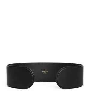 Alaïa Large Leather Belt - Black