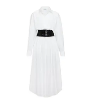 Alaïa Belted Shirt Midi Dress