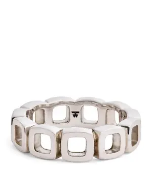 Tom Wood Sterling Cushion Band Open Ring - Silver