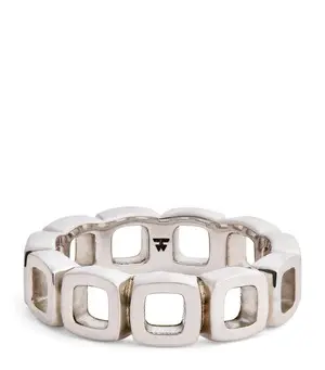 Tom Wood Cushion Band Open Ring - Silver