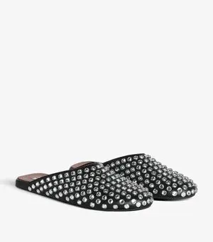 Alaïa Leather Embellished Mules