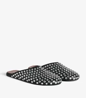 Alaïa Leather Embellished Mules