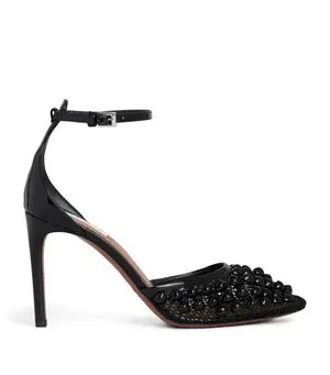Alaïa Leather Embellished-mesh Pumps 90