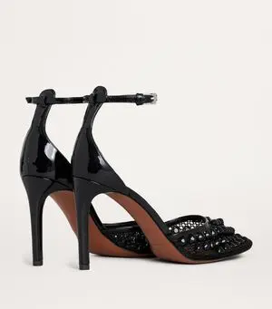 Alaïa Leather Embellished-mesh Pumps 90