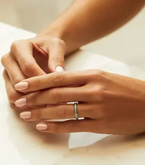 BOODLES Platinum And Diamond Classic Wedding Band