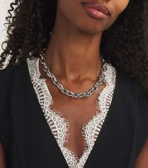 ENGELBERT Gold And Diamond Drop Links Chain Necklace