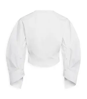 Alaïa Puff-sleeve Cropped Blouse