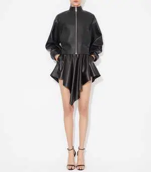 Alaïa Leather Round Jacket