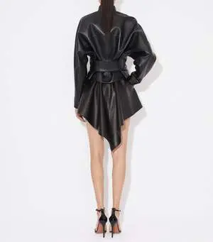Alaïa Leather Round Jacket
