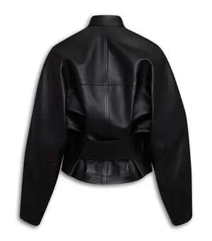 Alaïa Leather Round Jacket