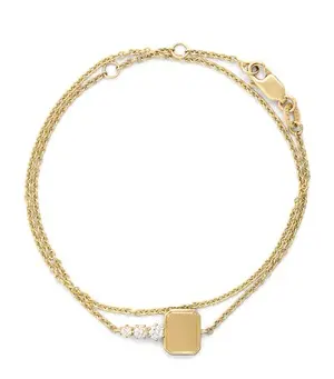 JADE TRAU Yellow And Diamond Mini Catherine Key Bracelet - Gold