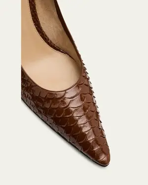 THE ROW Liisa Python Stiletto Pumps