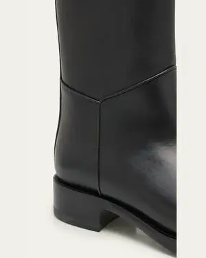 THE ROW Nobilis Leather Mid Riding Boots
