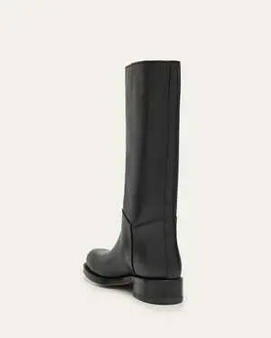 THE ROW Nobilis Leather Mid Riding Boots