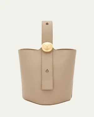Loewe Mini Pebble Leather Bucket Bag - Sand