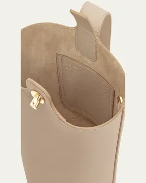 Loewe Mini Pebble Leather Bucket Bag - Sand