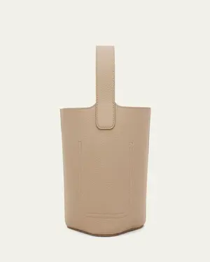 Loewe Mini Pebble Leather Bucket Bag - Sand