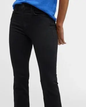 MOTHER Lil' Hustler Ankle Fray Jeans - Black