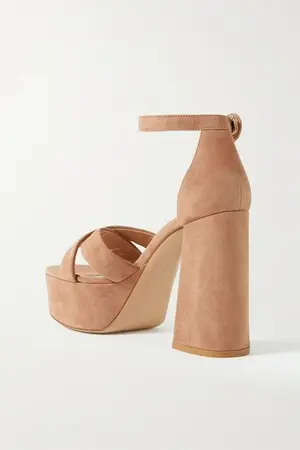 GIANVITO ROSSI Sheridan 110 Suede Platform Sandals