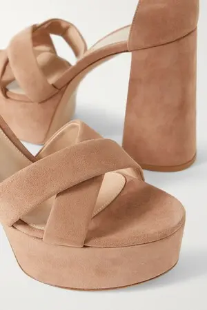GIANVITO ROSSI Sheridan 110 Suede Platform Sandals