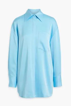 Alex Perry Lovell Oversized Satin-crepe Shirt