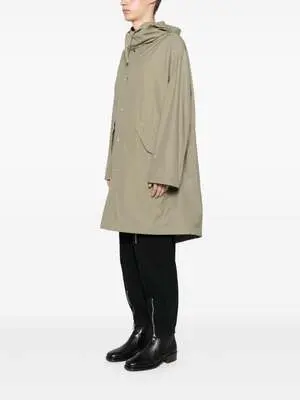 JIL SANDER Logo Print Parka - Green