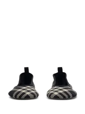 Burberry Check Knit Ballerina Flats