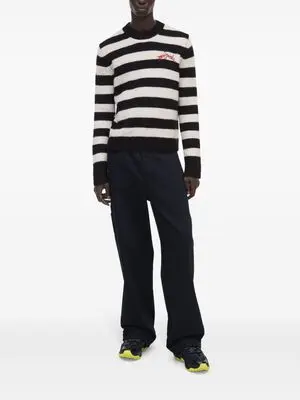 Marc Jacobs Logo-embroidered Striped Jumper