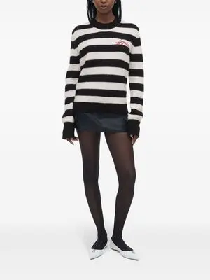 Marc Jacobs Logo-embroidered Striped Jumper