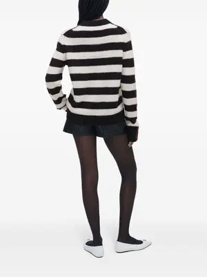 Marc Jacobs Logo-embroidered Striped Jumper