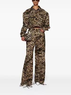 JEAN PAUL GAULTIER Leopard-print Denim Jacket