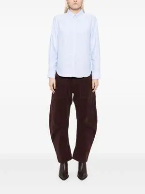 NILI LOTAN Shon Cropped Twill Pants - Red