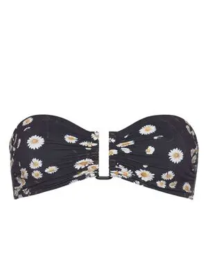 ERES Tendrement Floral-print Bikini Top - Black