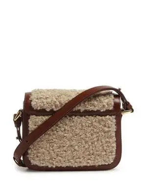 A.p.c. Faux-fur Detailing Shoulder Bag - Neutrals