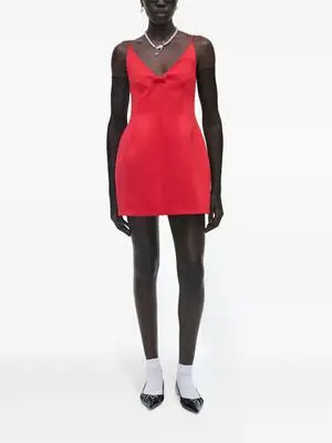Marc Jacobs Satin Bow Mini Dress - Red