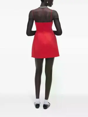 Marc Jacobs Satin Bow Mini Dress - Red
