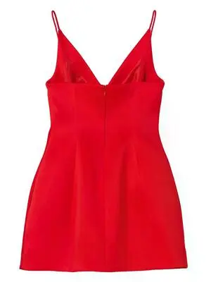 Marc Jacobs Satin Bow Mini Dress - Red