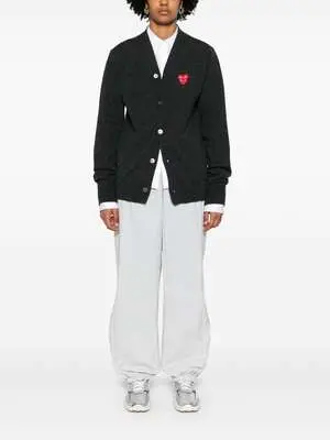 Play Comme Des Garcon Heart-patch Wool Cardigan